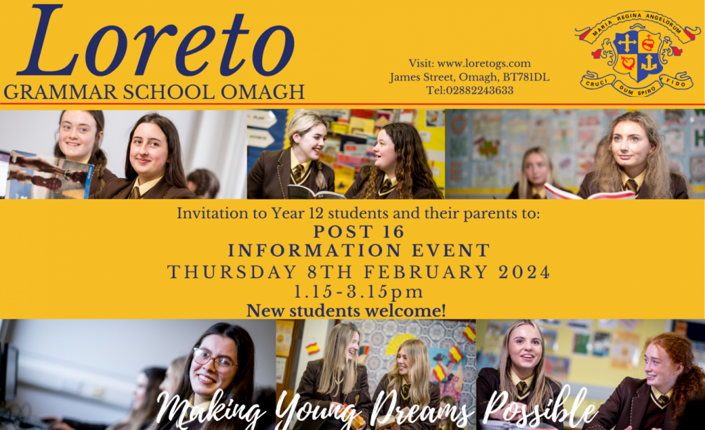 POST 16 ADMISSIONS - Loreto Grammar School, Omagh
